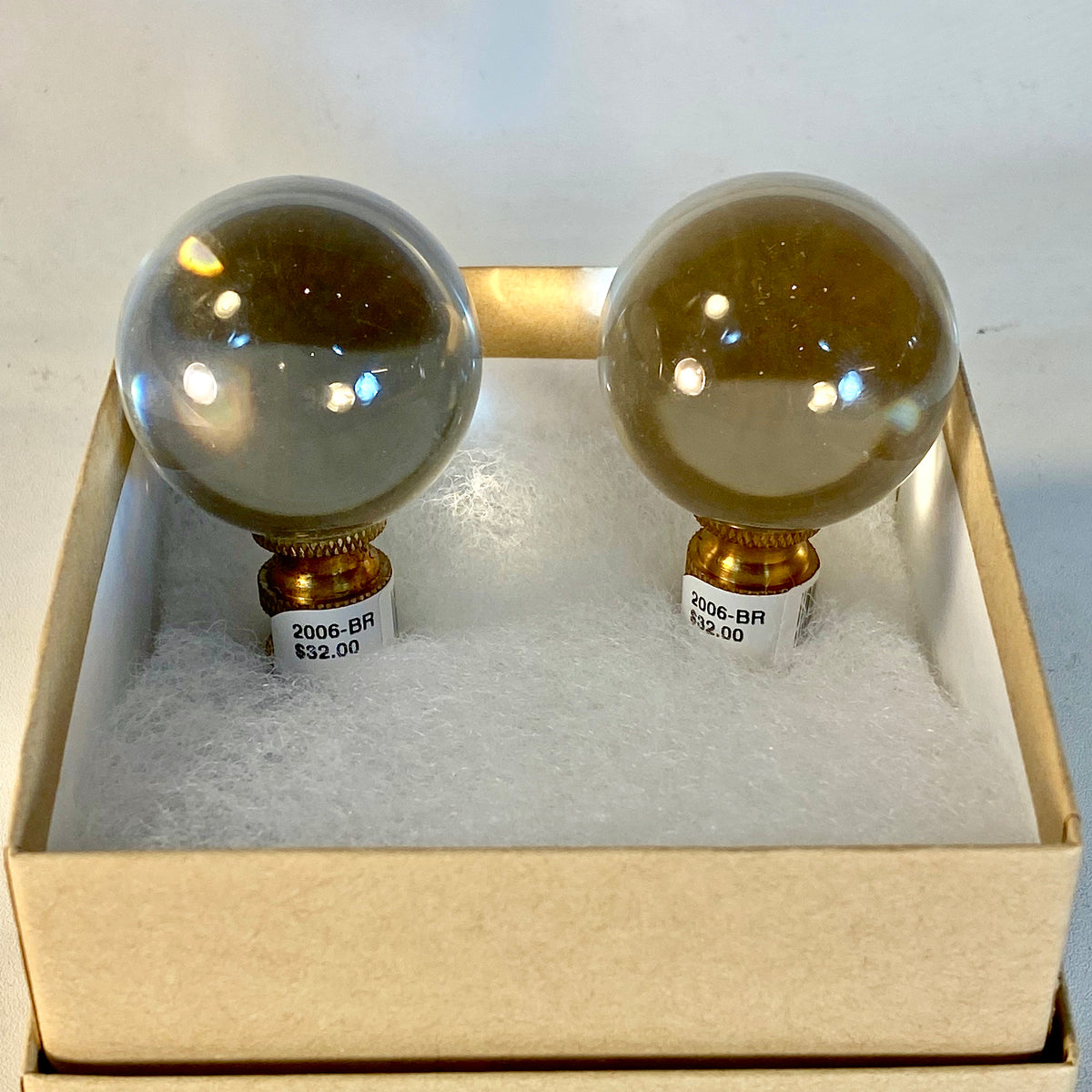 Crystal Ball Finial - Brass – Enchanted Lighting